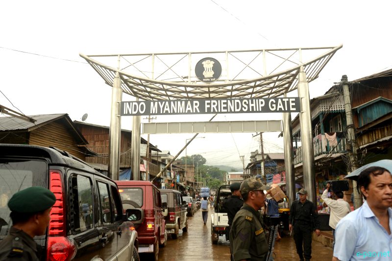 Indo-Myanmar Friendship Gate at Moreh, a border town between India and ...