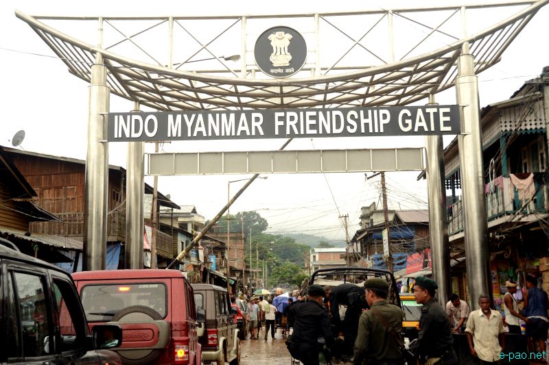 Indo-Myanmar Friendship Gate at Moreh, a border town between India and ...