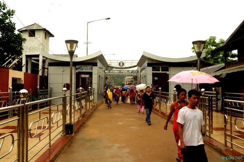 Indo-Myanmar Friendship Gate at Moreh, a border town between India and ...